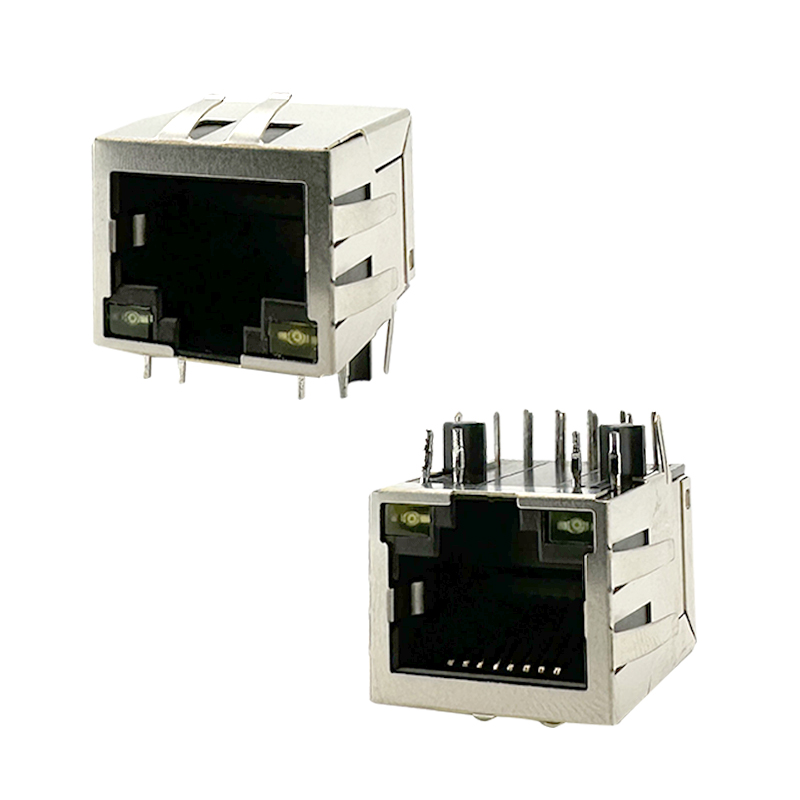 RJ45 Modular Jack with LED/Transformer (Right PCB Mount):RHTLYL002 Supplier
